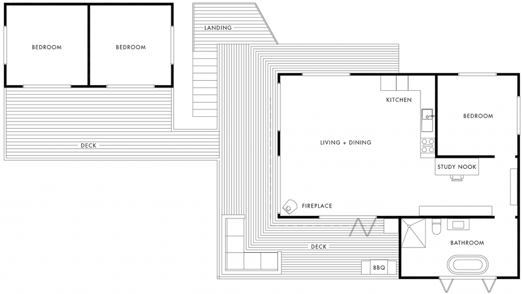 Tree House floor plan | Go Great Barrier Island